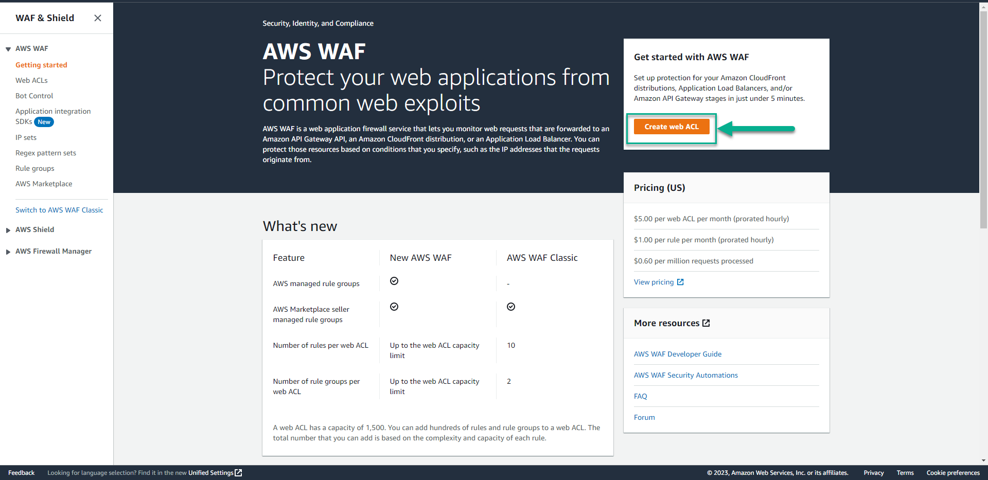 Web ACLs with managed rules :: AWS Web Application Firewall