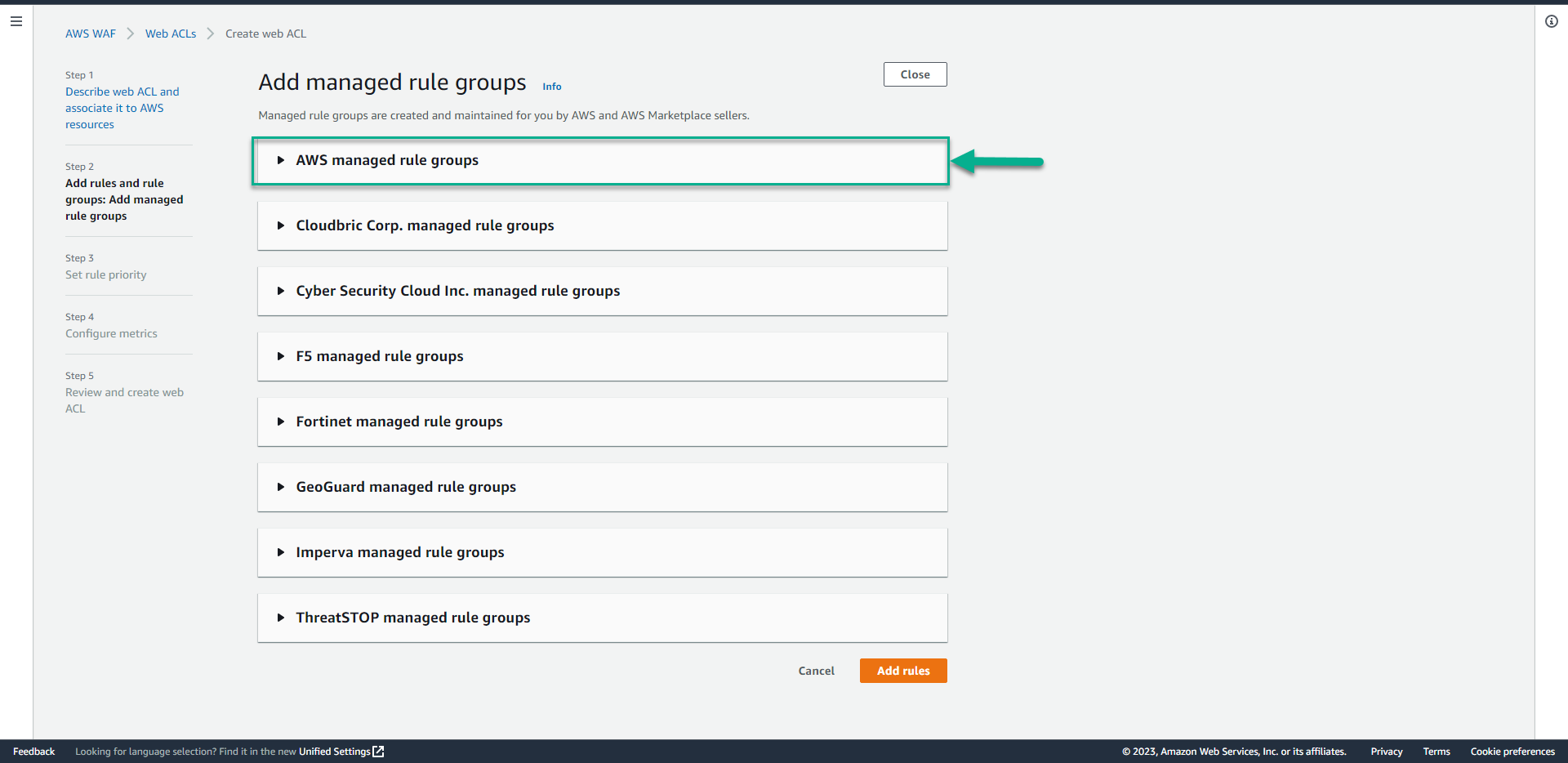 Web ACLs with managed rules :: AWS Web Application Firewall